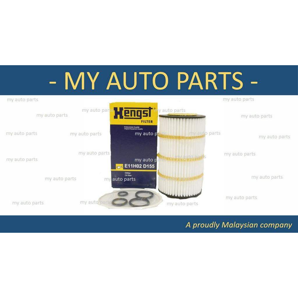 (E11H02 D155) HENGST OIL FILTER MERCEDES W203/W210/W211 M112 NYLON OIL ...