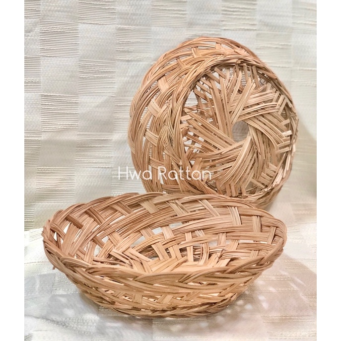 Bakul lidi serving tray organiser display basket / Bakul anyaman rotan ...
