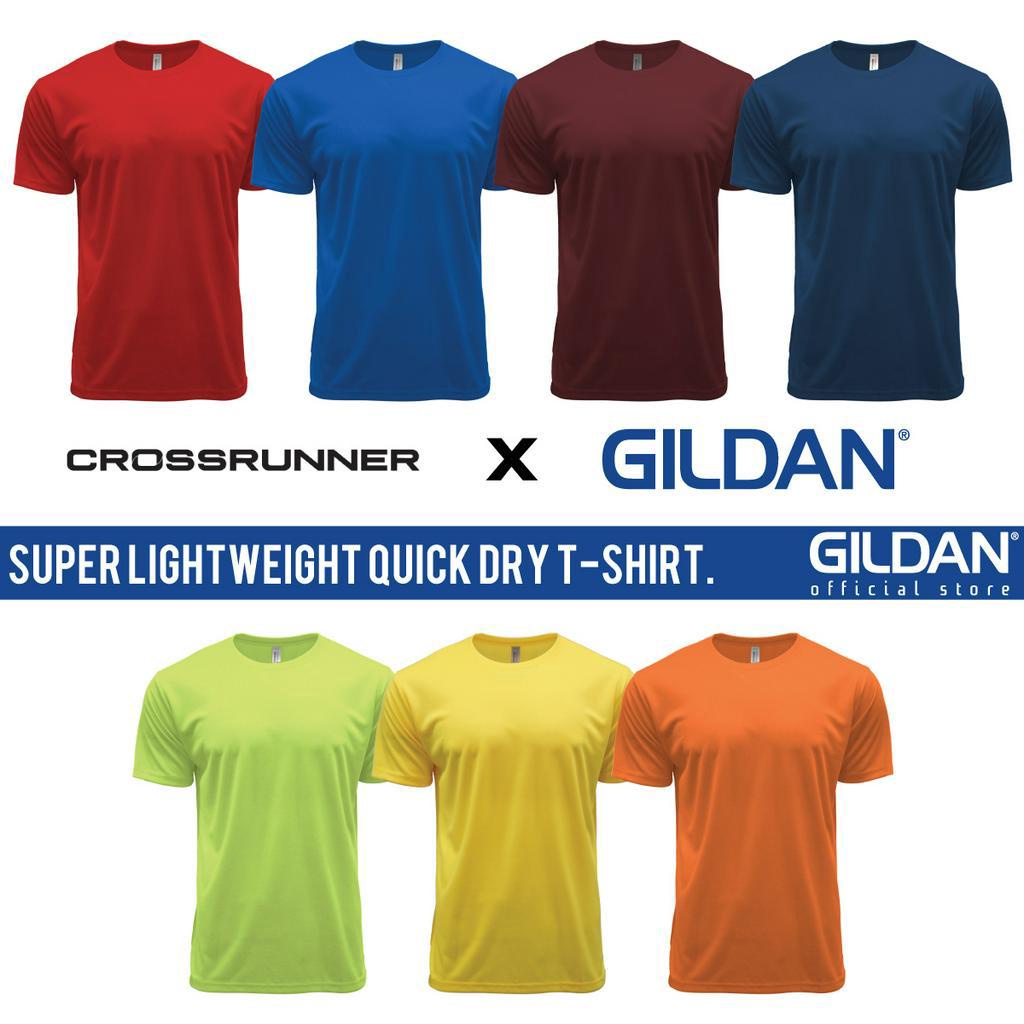 GILDAN x CROSSRUNNER Super Lightweight Quick Dry Sport T-Shirt Unisex ...