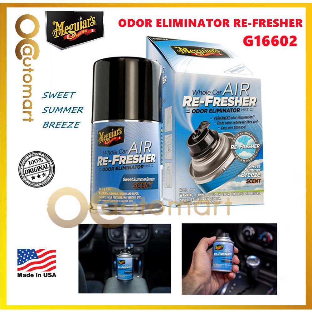 Meguiar's G16602 Air Re-Fresher Odor Eliminator Summer Breeze | Shopee ...