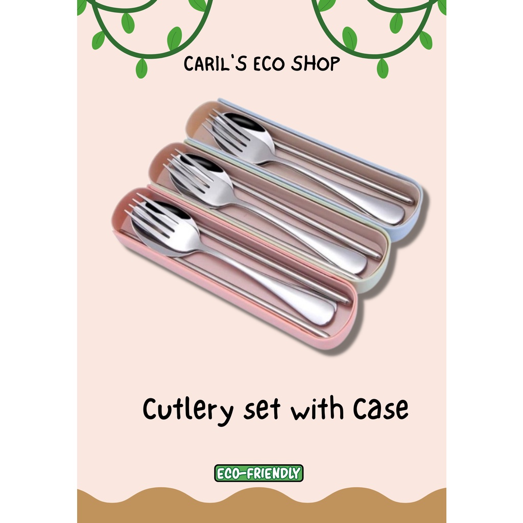 Stainless Cutlery Set with Case | Shopee Malaysia