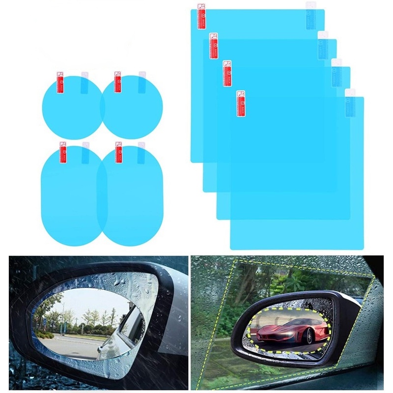2 Pcs Car Rearview Mirror Film Anti Fog Glare Rainproof Waterproof ...