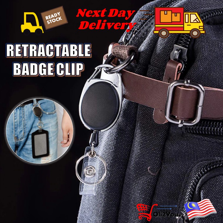 Heavy Duty Retractable Badge Holders with Carabiner Reel Clip and ...