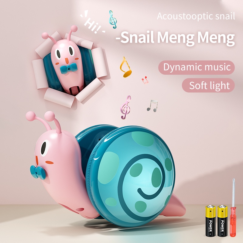 [Qilemeng] Snail Leash Toy Electric Reptile Luminous 1-2 Years Old 3 ...