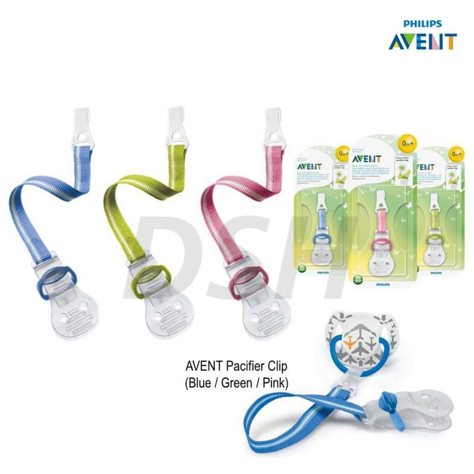 Philips AVENT Soother Clip Pacifier Clip (Blue/Green/Pink) | Shopee ...