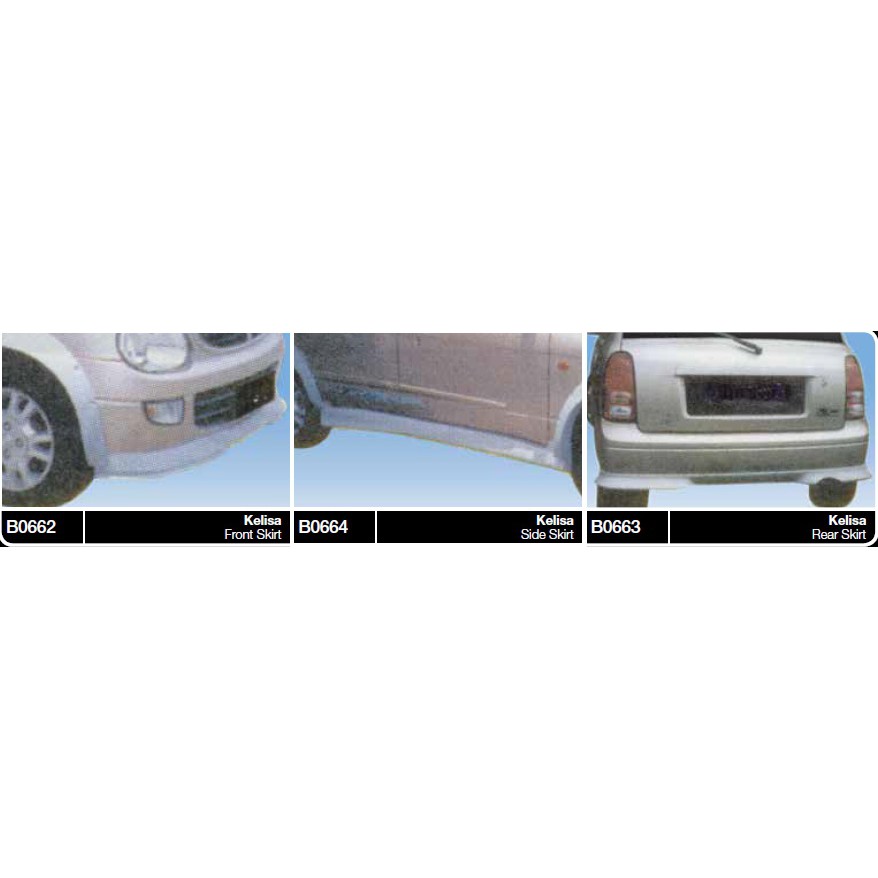 Perodua kelisa oem bodykit body kit front side rear skirt lip | Shopee ...