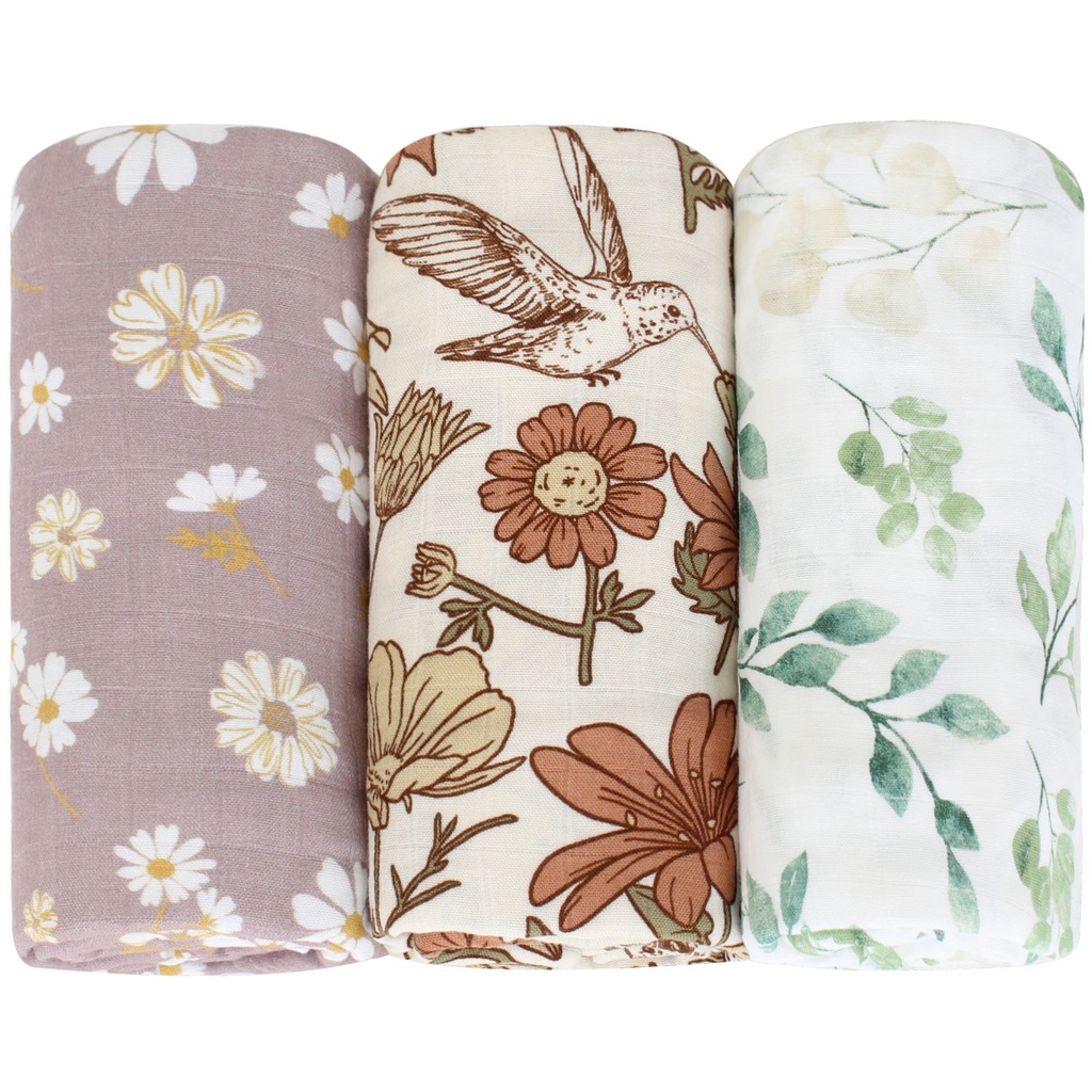 Muslin PREMIUM Bamboo Fiber Cotton Baby Swaddle Wrap Newborn Swaddle ...