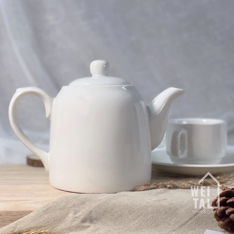 Coffee Pot Teapot Ceramic Tea Pot White Color Teapot Tea Kettle 茶壶 ...