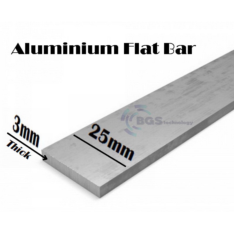 Aluminium Flat Bar 25mmX3mmX1100mm | Shopee Malaysia
