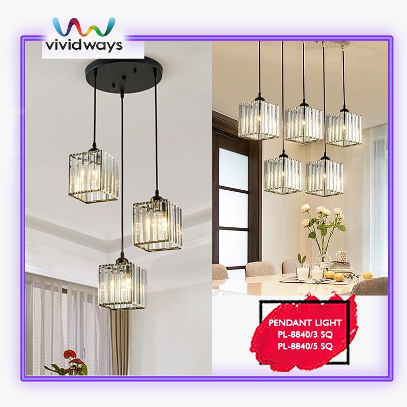 K2 VIVIDWAYS PENDANT LIGHT/ PENDANT LAMP PL-8840/3 SQ PL-8840/5 SQ ...