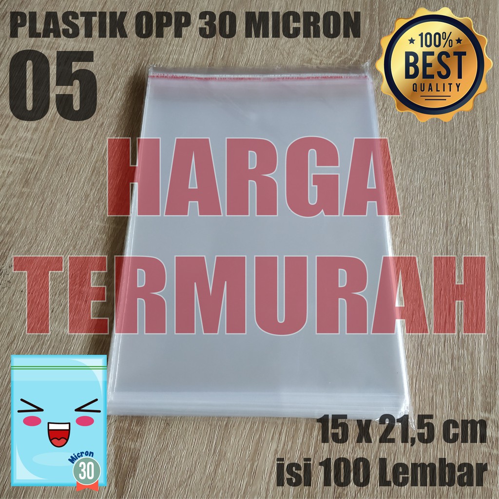 Opp Plastic Thickness 15x21.5 cm 30 Micron (0.5) Plastic Packaging ...
