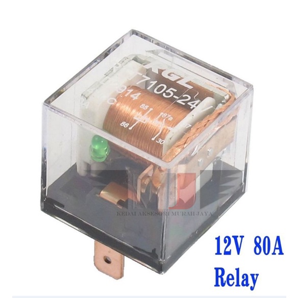 12V 80A 5 PIN Relay with LED 1pcs | Shopee Malaysia