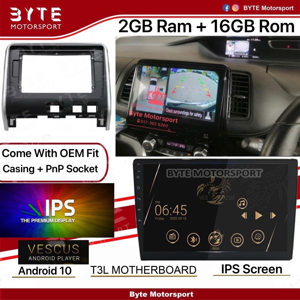 🦂VESCUS 🦂[2+16] 🇲🇾 Android Player Nissan Serena C27 🎁Free AHD Camera🎁 ...