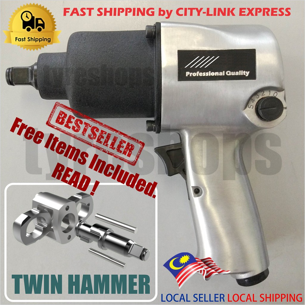 Professional Air Impact Wrench 1/2" Twin Hammer 680N-m | Shopee Malaysia