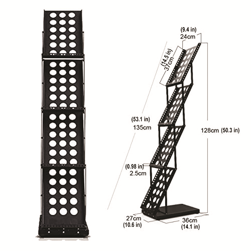 Foldable Pop Up 4 Layers Magazine Rack Literature Brochure Catalog ...