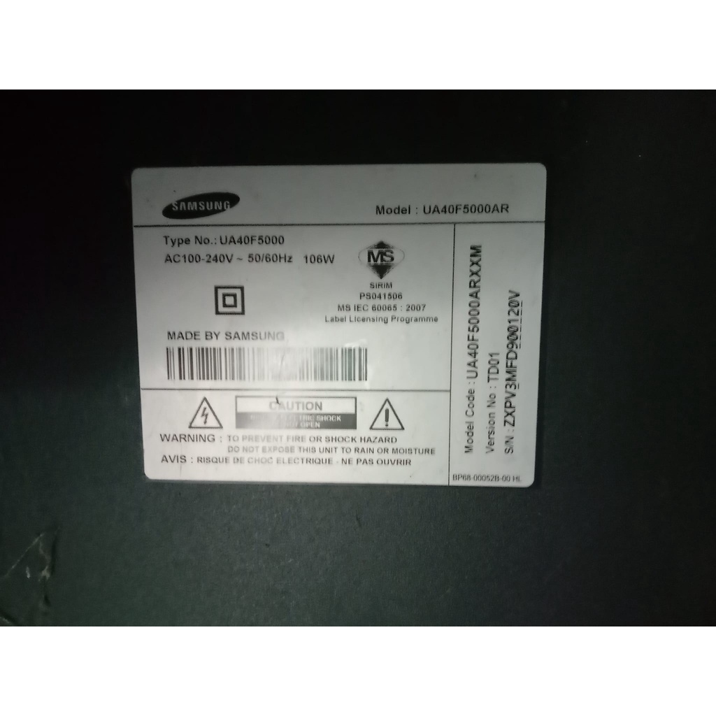 SAMSUNG UA40F5000AR MAINBOARD | Shopee Malaysia