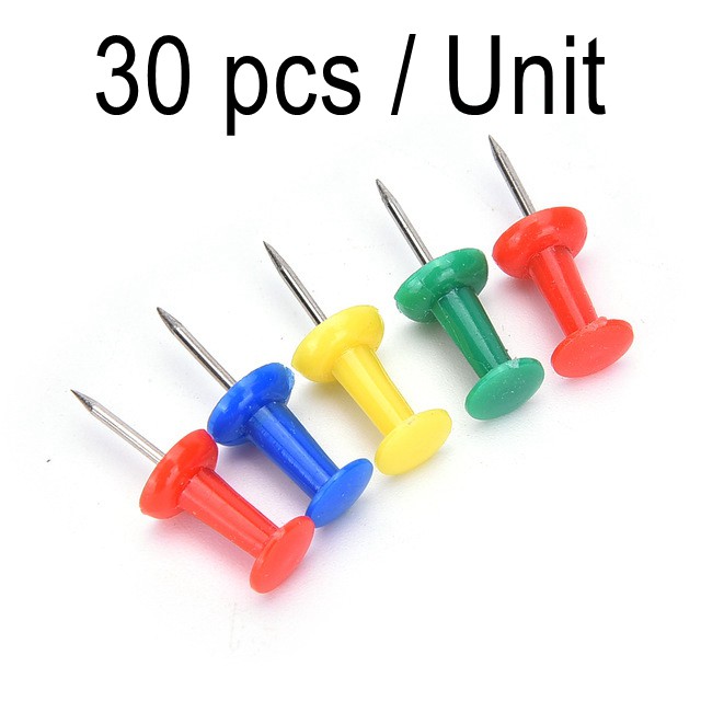 [Ready Stock] 12 Units Mix Colour Plastic Push Pin | Shopee Malaysia
