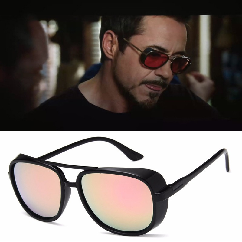 Iron Man 3 plastic TONY stark Sunglasses Men retroe Vintage | Shopee ...