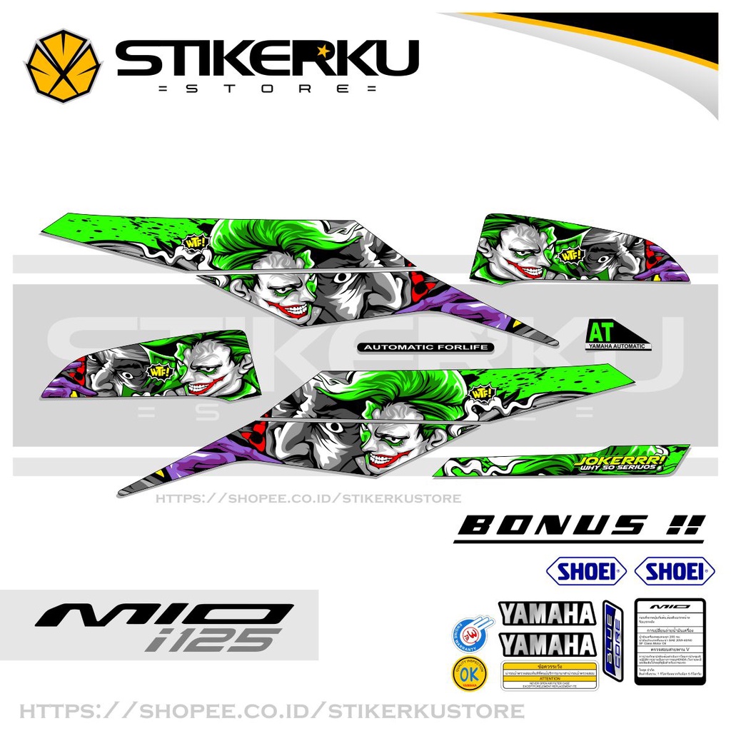 MIO i 125 STOCK DECALS / STRIPING MIO M3 /Z / 125/ STICKERS / STICKER ...