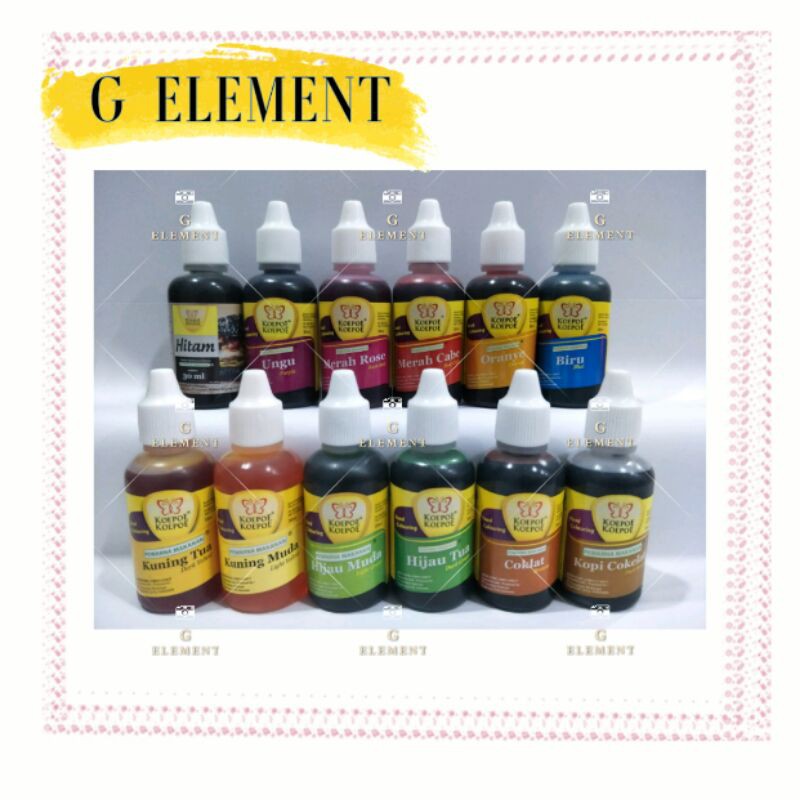 KOEPOE FOOD COLORING - 30ML [ready stock ] | Shopee Malaysia