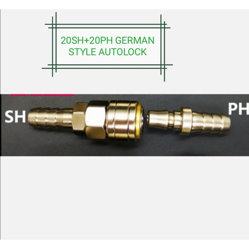 Coupler 20SH+20PH Coupler German style Autolock | Shopee Malaysia