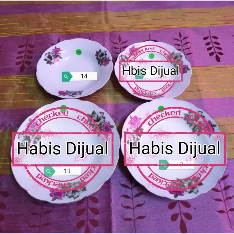 Pinggan Nostalgia Bunga Kangkung Rare | Shopee Malaysia