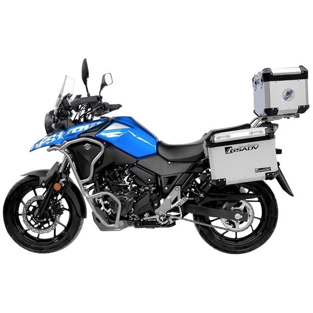 GSADV Suzuki V-Strom 250 DL250 Motorcycle Top Box Aluminium & Side Box Aluminium With Pannier ...