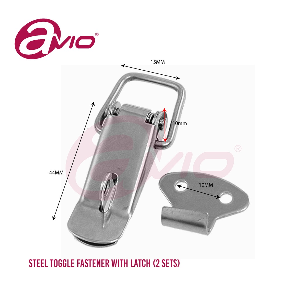 Avio Steel Toggle Fastener with Latch / Nickel Plated/ Spring Draw ...