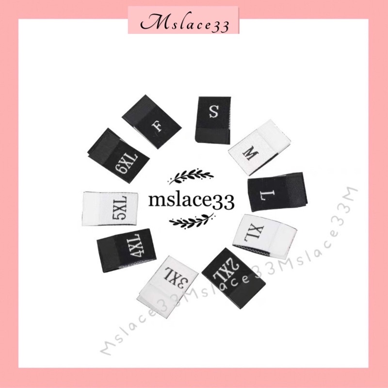 S M L XL 2XL 3XL Satin Tag Label size/ Label baju/ Size tag/ Clothing ...