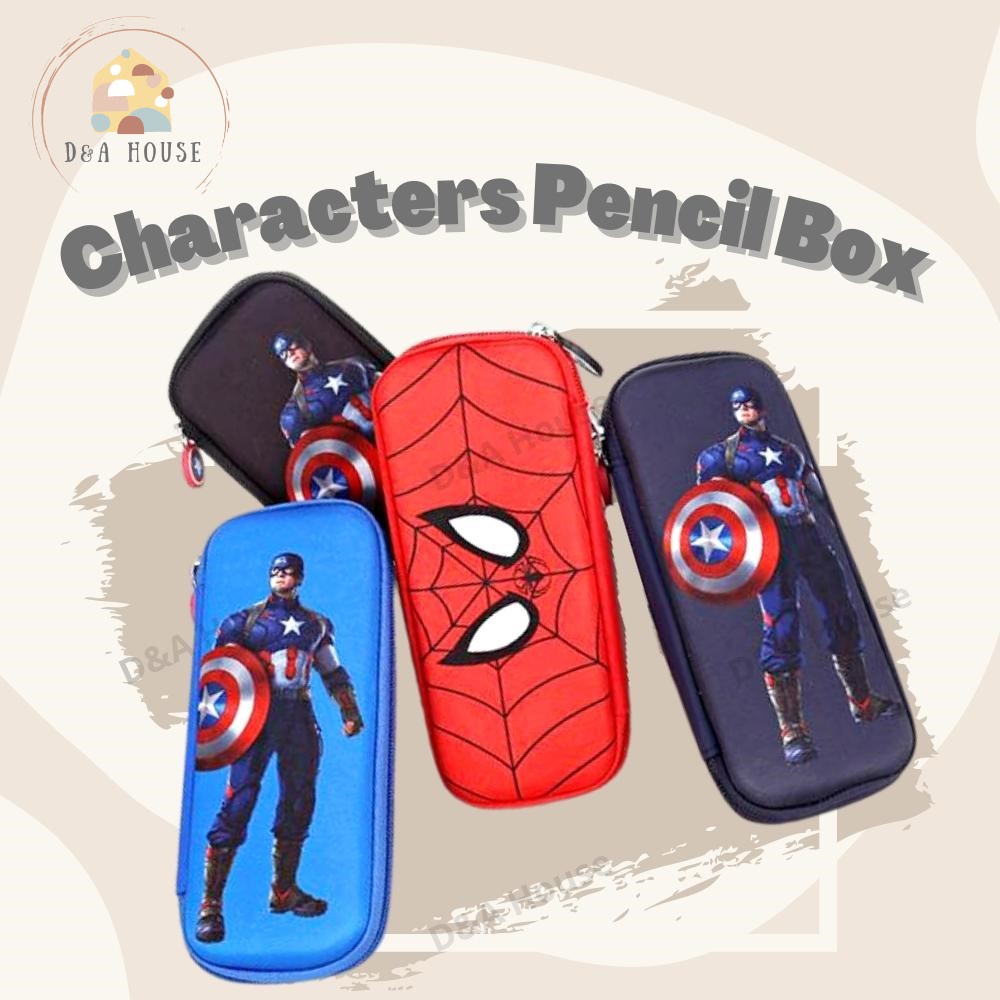 [ReadyStock] Characters Colorful Pencil Box Marvels Spiderman Thor ...