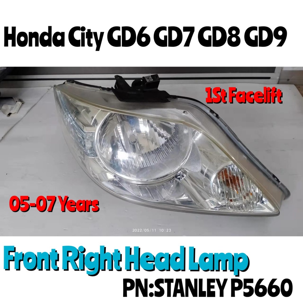 Honda City GD8 1St Facelift Head Lamp 05-07 Years / Front Head Light ...