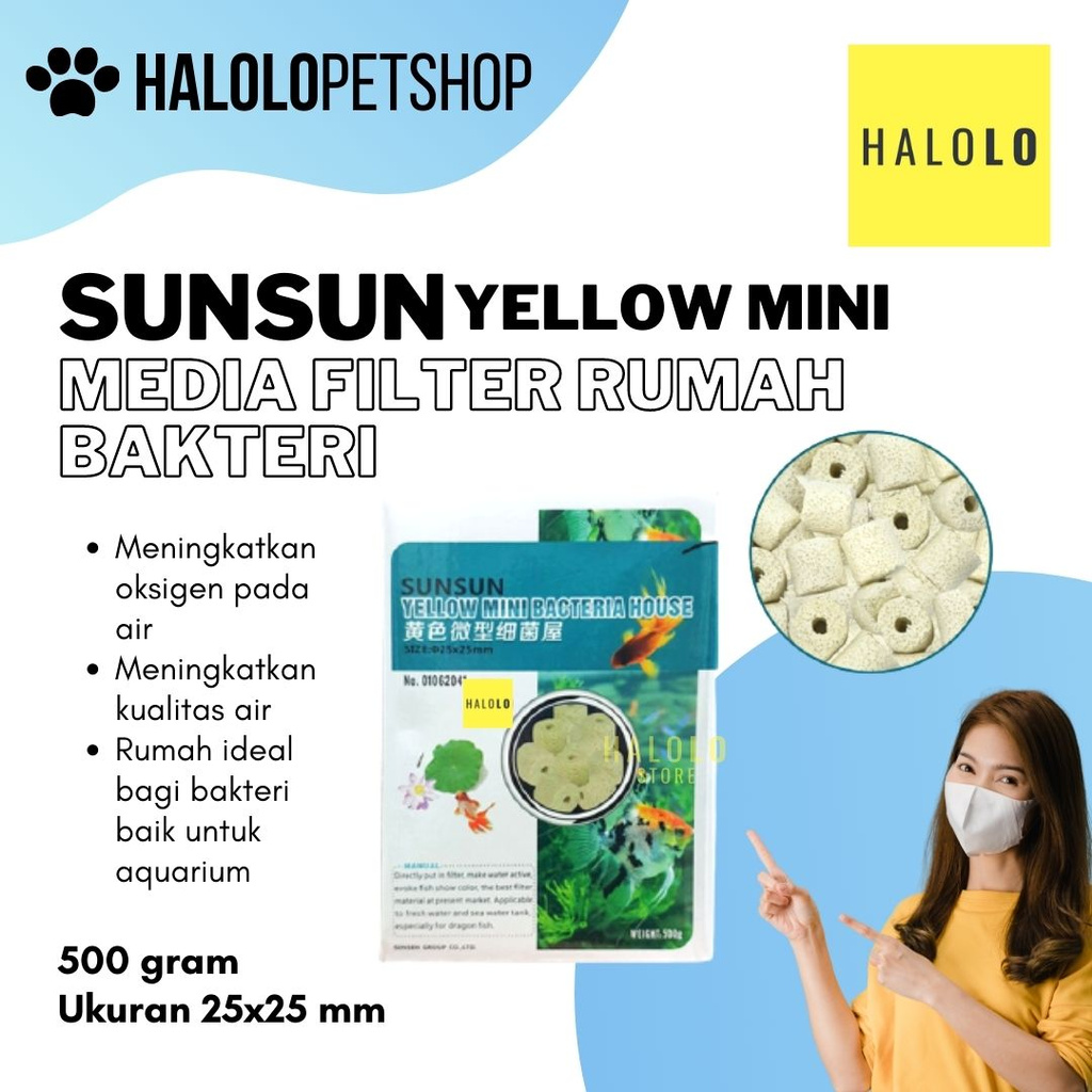 SUNSUN Yellow Mini Bacteria House Filter Media Bacteria House 500 grams ...