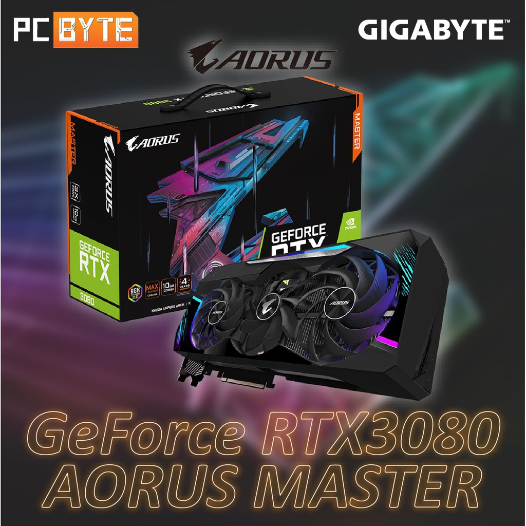 GIGABYTE NVIDIA GeForce RTX 3080 AORUS MASTER 10GB GDDR6X Graphic Card ...