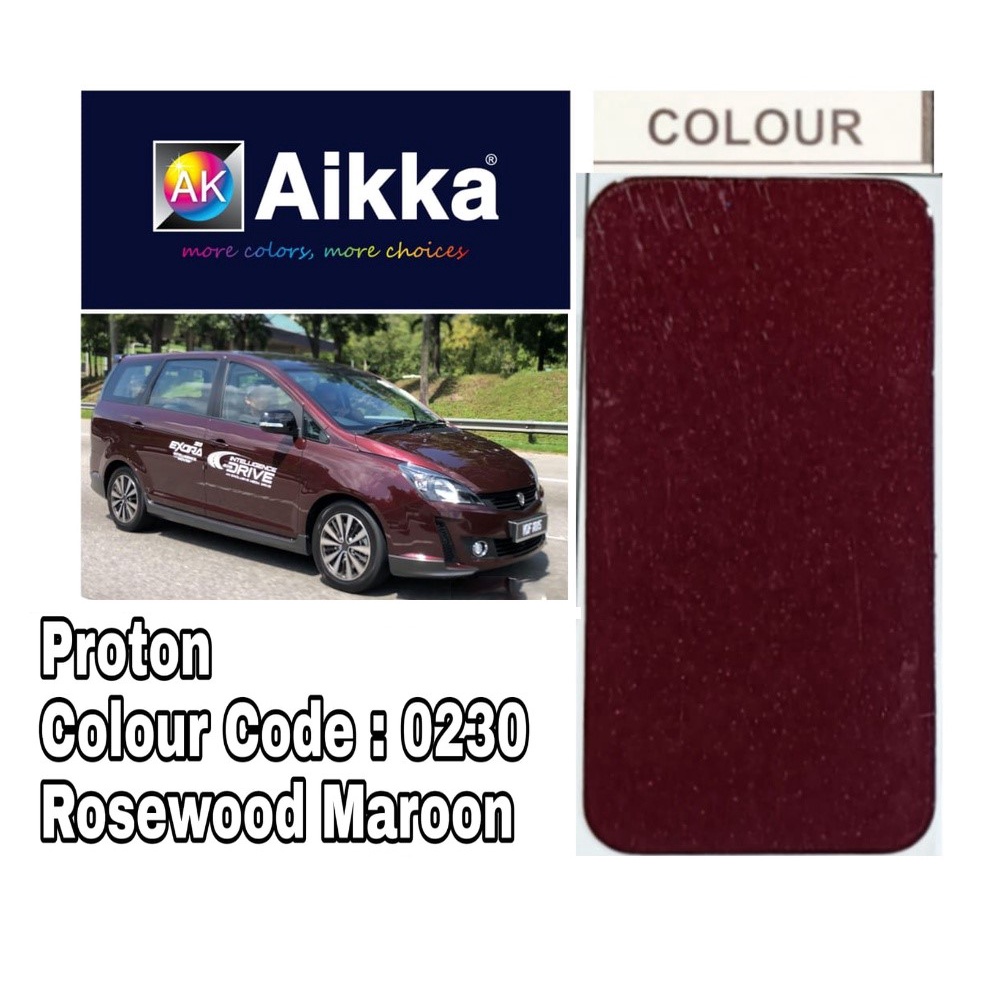 PROTON EXORA 0230 ROSEWOOD MAROON 2K CAR PAINT / CAT KERETA | Shopee ...