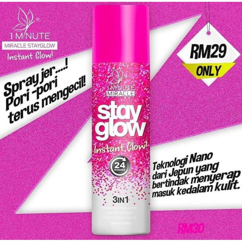 1MM STAY GLOW 💯 ORIGINAL (1 MINUTE MIRACLE STAY GLOW) | Shopee Malaysia