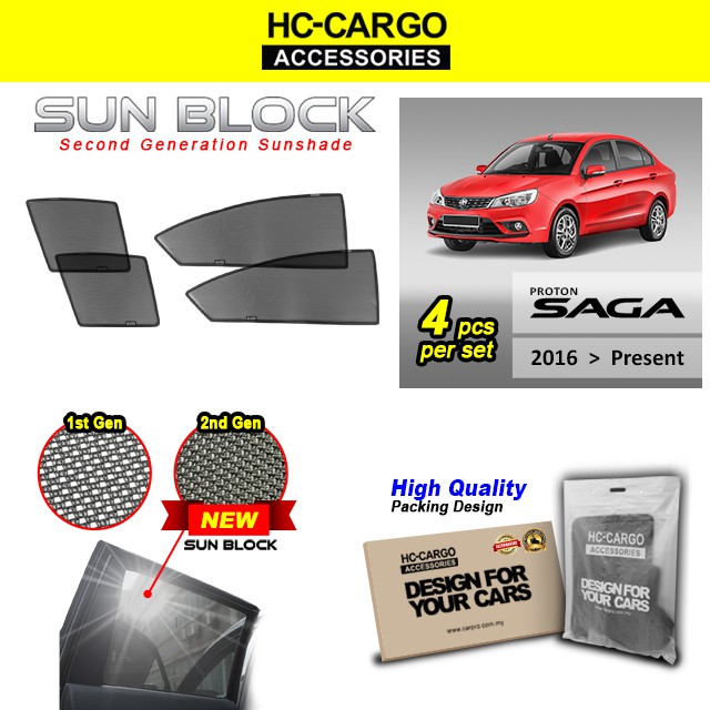 SUN BLOCK Proton Saga 2016-Present Second Generation Magnetic Sunshades ...