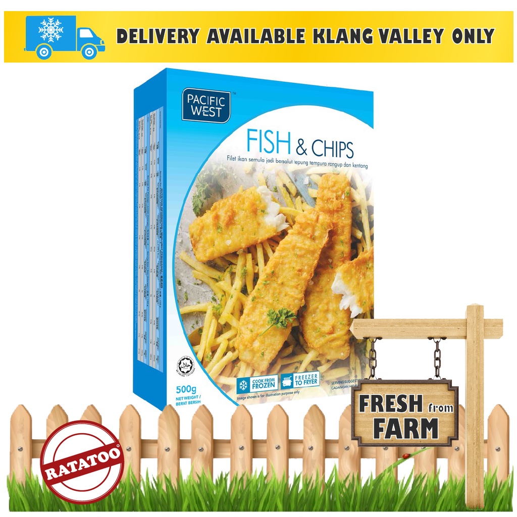 SEAFOOD Pacific West Fish & Chips 500g RATATOO MARKET | Shopee Malaysia