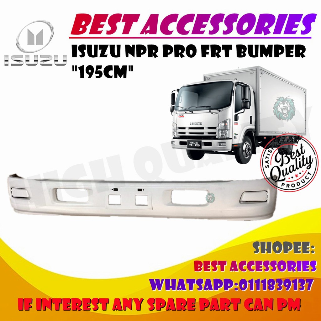 ISUZU NLR PRO 1TON 168CM / NPR PRO 3TON 195CM FRT BUMPER HIGH QUALITY ...