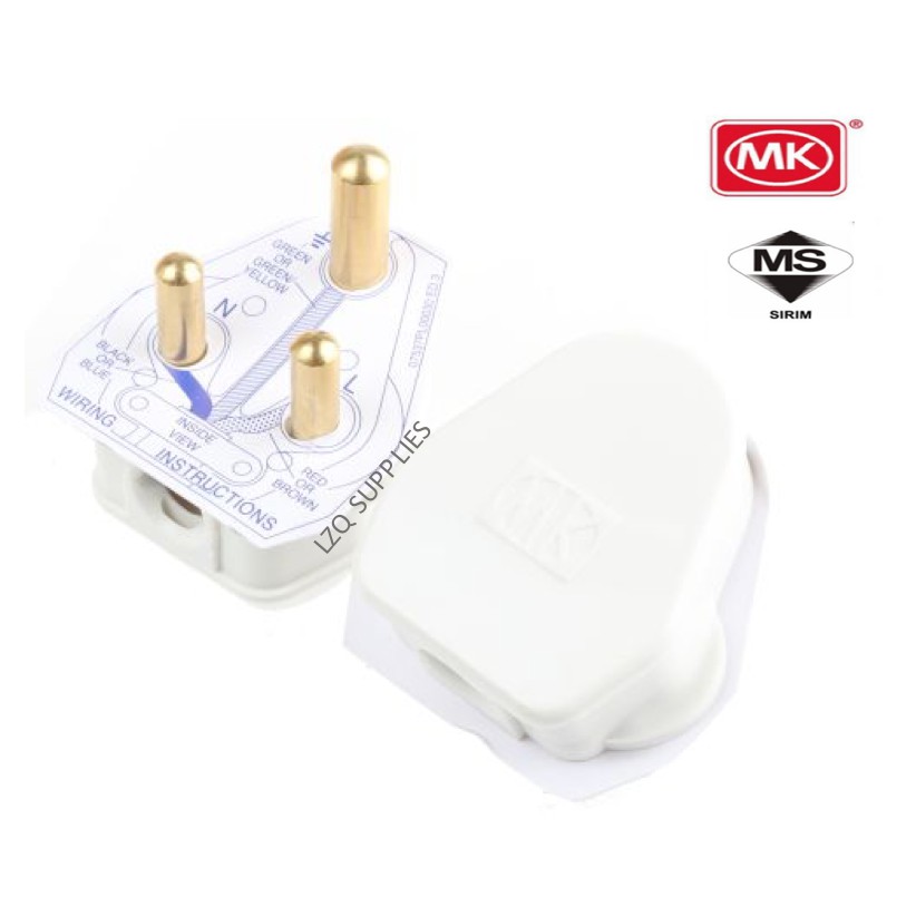 [ORIGINAL] MK 515 15A 3 ROUND PIN RESILIENT PLUG TOP WITH SIRIM ...