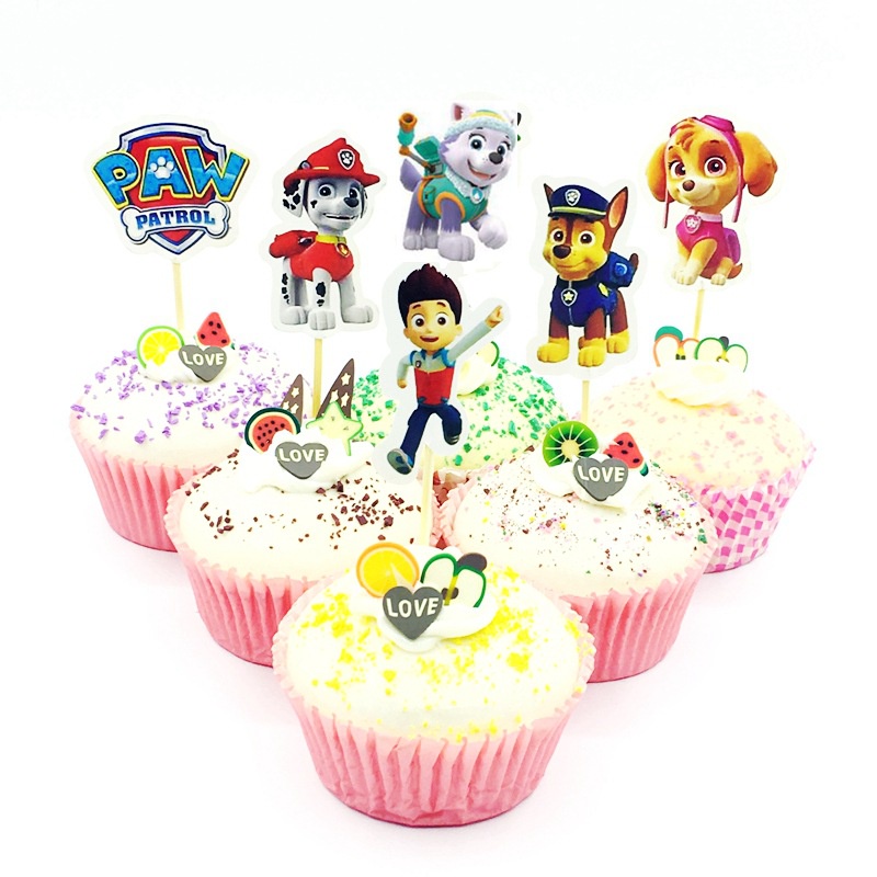 24pcs Cupcake Toppers Cute Cartoon Princess Theme Cake Decorations ...