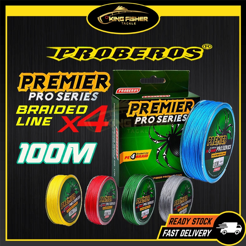 KFT Proberos Braided Fishing Line PE 100M x4 Tali Pancing Benang ...