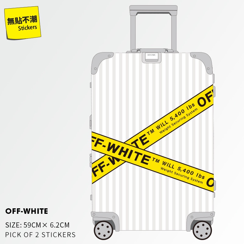 [stickers] pieces/set [large] 2 oversized off white personality tide ...