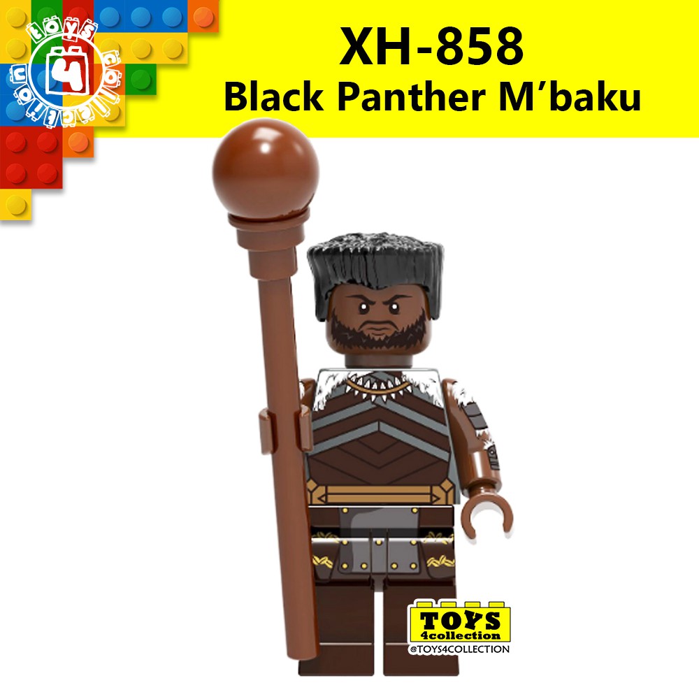 XINH 858 Black Panther M'Baku Wakanda Minifigures Block Compatible ...