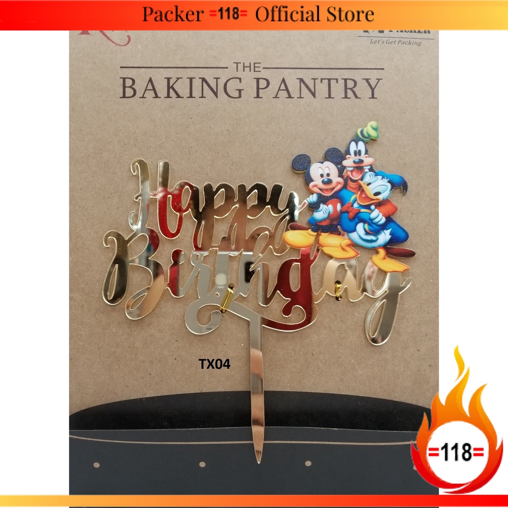 TX Acrylic Cake Topper - Big Size Width 15cm -Disney | Shopee Malaysia
