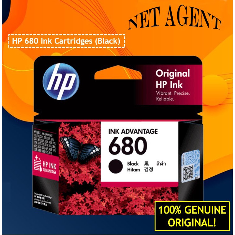 ( READY STOCK ) HP 680 INK BLACK DAN COLOUR DAKWAT HITAM DAN COLOUR ...