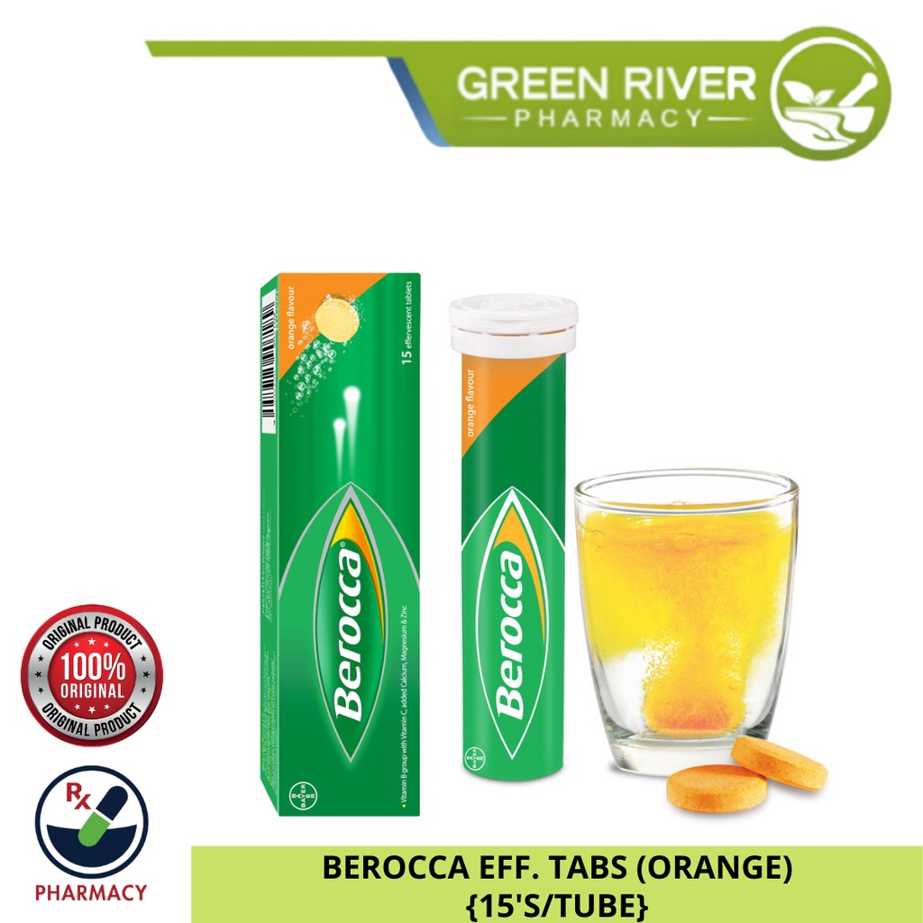 Berocca Effervescent Tablet 15s Orange Flavour Vitamin C Multivitamins ...