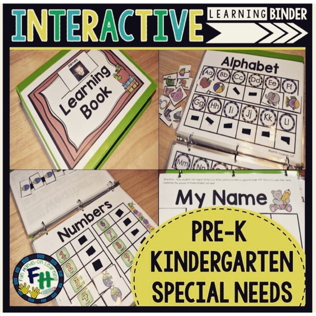 Printable *Interactive Learning Binder (Pre-K, Kindergarten, Special ...