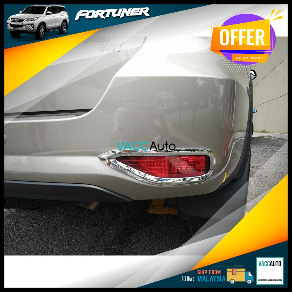 Toyota Fortuner Rear Reflector Chrome Cover Rear Tail Reflector Cover ...