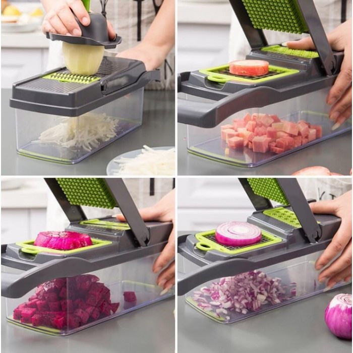 OSUKI Vegetable Cutter Set 12 In 1 | Pemotong Sayur | Shopee Malaysia