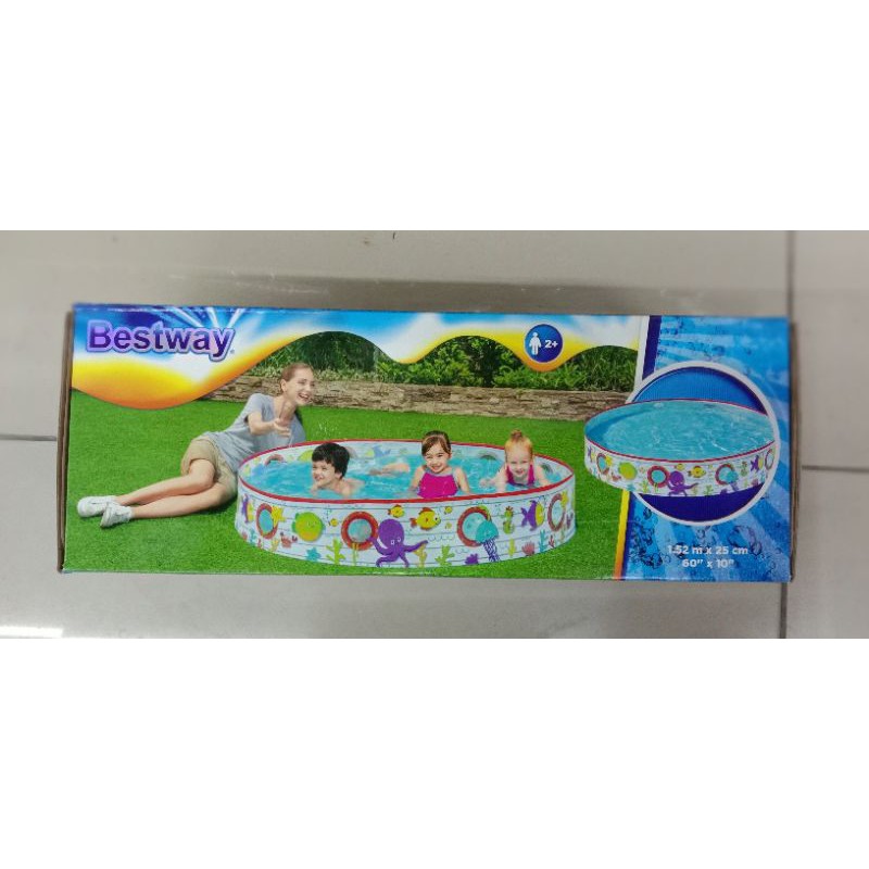 (BESTWAY) Inflatable Mini Plastic Swimming Pool For Kids / Kolam ...